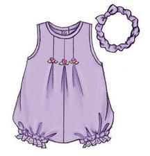 Butterick Pattern: B3405 Infants' Dress, Top, Romper, Panties, Hat ...