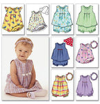 Butterick Pattern: B3405 Infants' Dress, Top, Romper, Panties, Hat ...