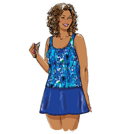 Butterick Pattern: B5795 Womens' Cover-Up, Top, Swimdress, Swimsuit ...