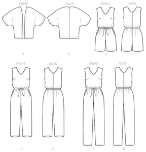 Butterick Pattern: B6224 Women's Kimono and Jumpsuit — jaycotts.co.uk ...