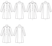 Butterick 6385 Misses' Funnel-Neck, Peter Pan or Pointed Collar Coats ...