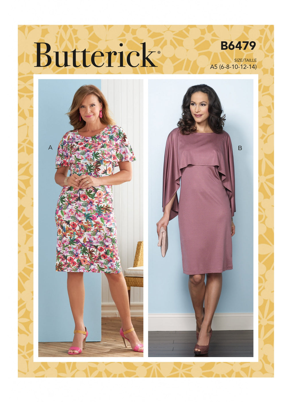 Butterick 6479 Pullover Dresses with Attached Capelets Pattern ...