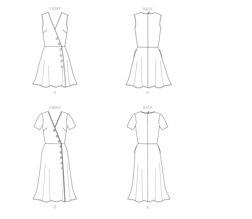 Shop Butterick Sewing Pattern 6727 Misses' Dresses at Jaycotts ...