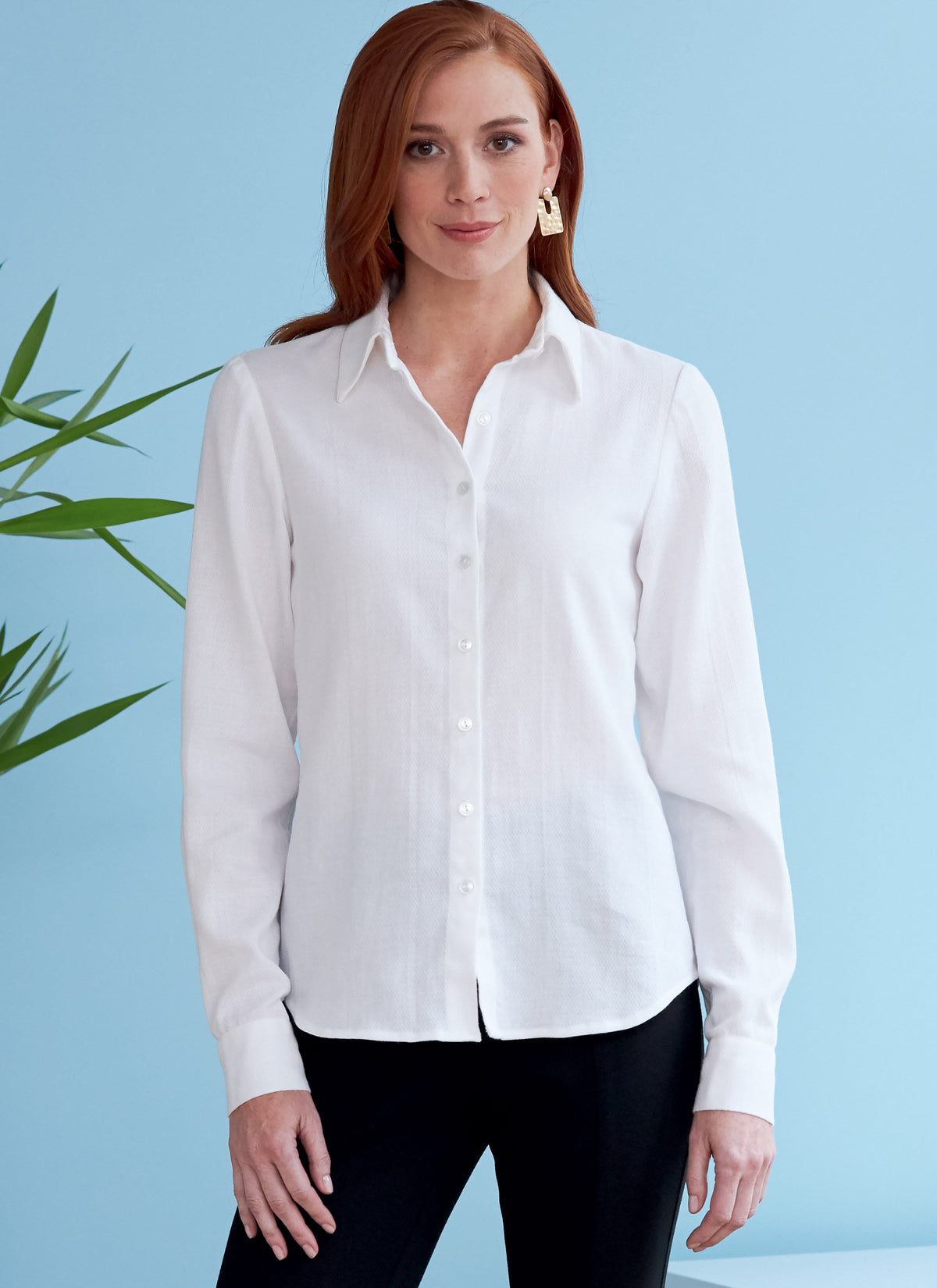 Shop Butterick Sewing Pattern 6747 Misses' Button-Down Collared Shirts ...
