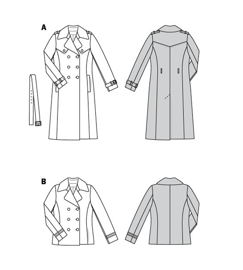 Burda Style Pattern 5984 Misses' Caban Jacket and Trench Coat ...