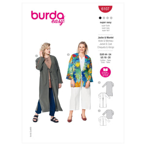 Burda Style Sewing Pattern Number 6107 Women's Blouson Jacket ...