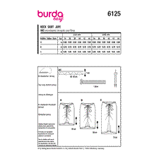 Burda Style Sewing Pattern Number 6125 Skirt — jaycotts.co.uk - Sewing ...