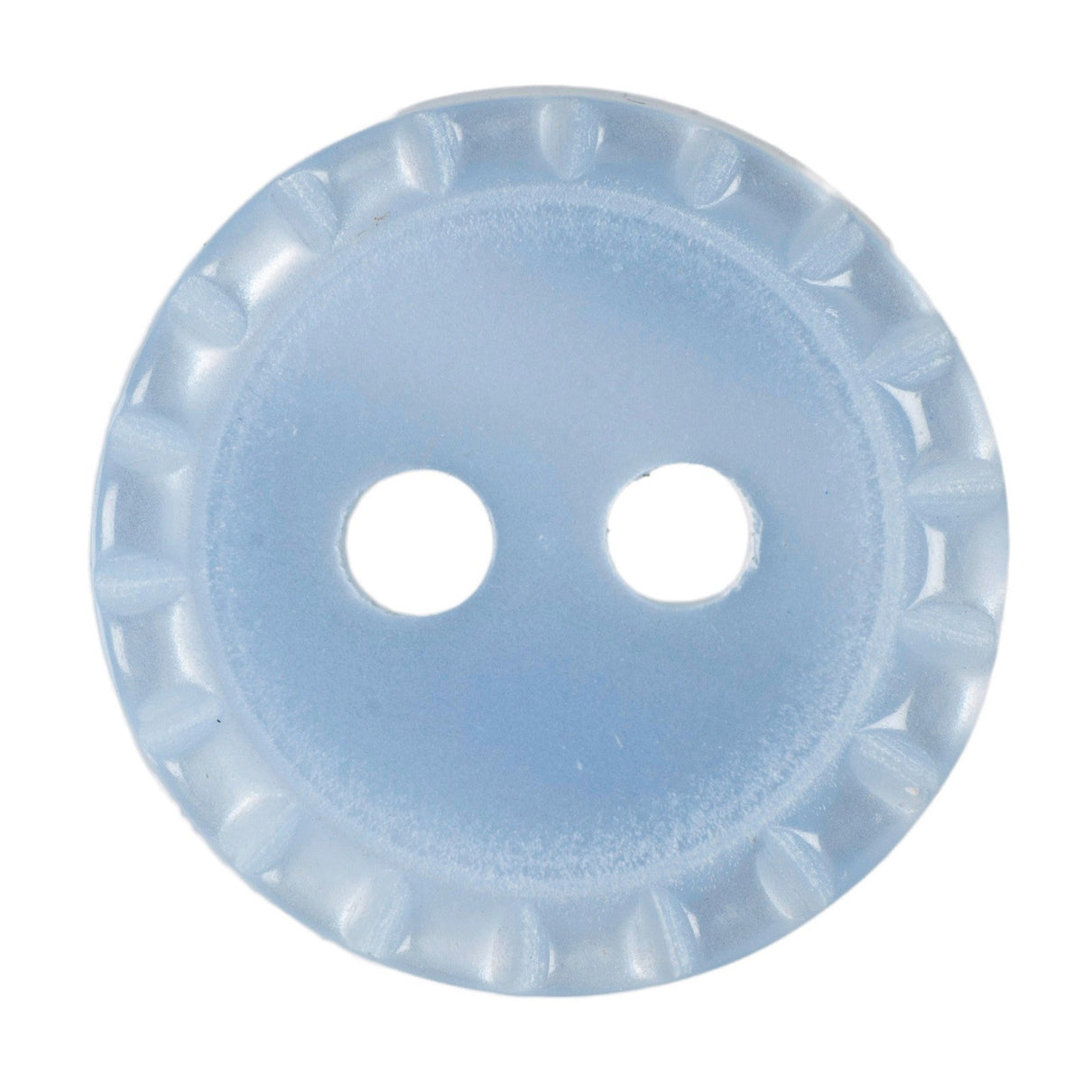 Baby Blue Crimped Edge Buttons — jaycotts.co.uk - Sewing Supplies