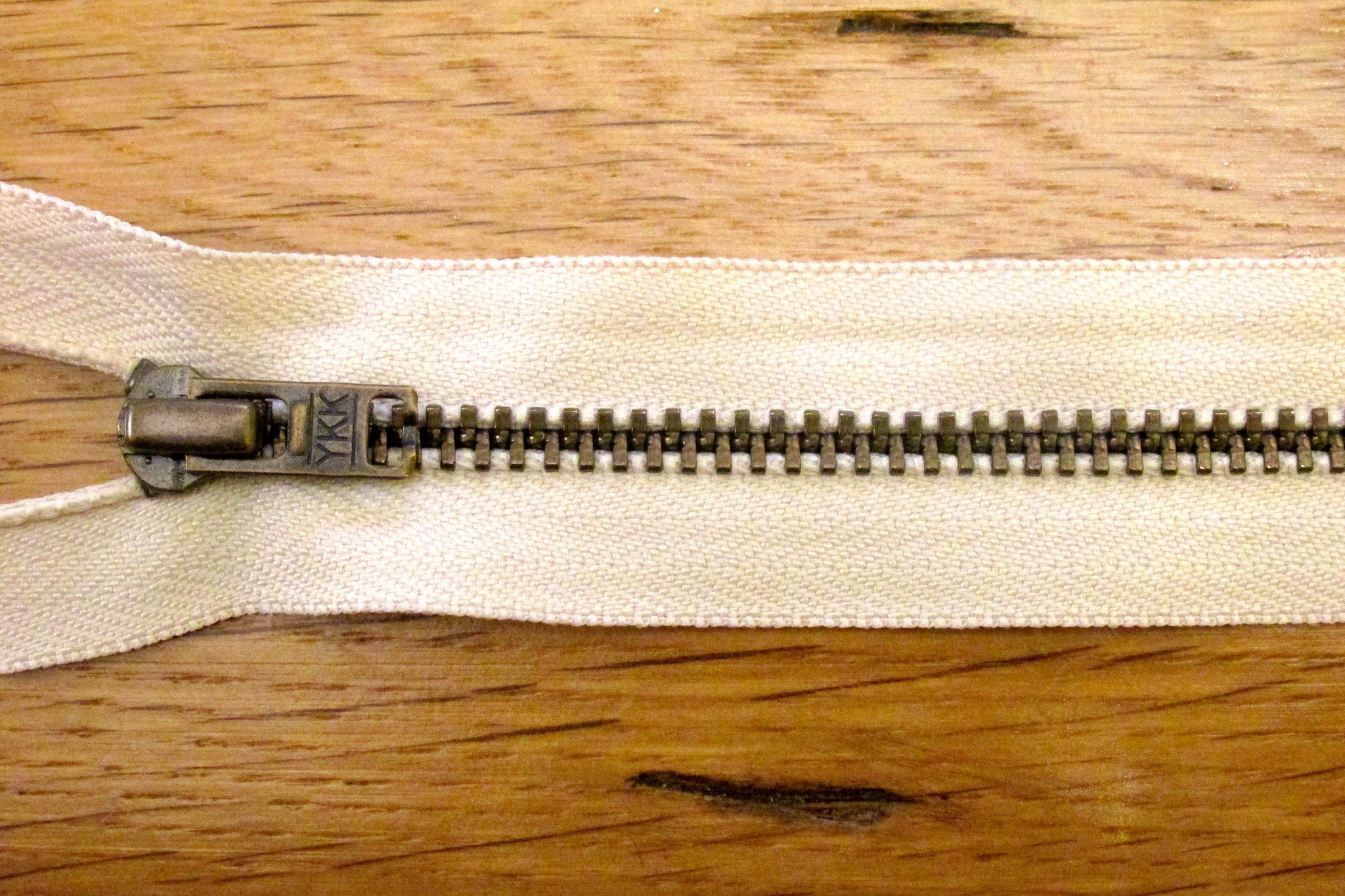 YKK Metal Dress Zip | antique brass teeth — jaycotts.co.uk - Sewing ...