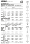 M8149 #Sterling McCalls Sewing Pattern, Misses' and Women's Skirts ...