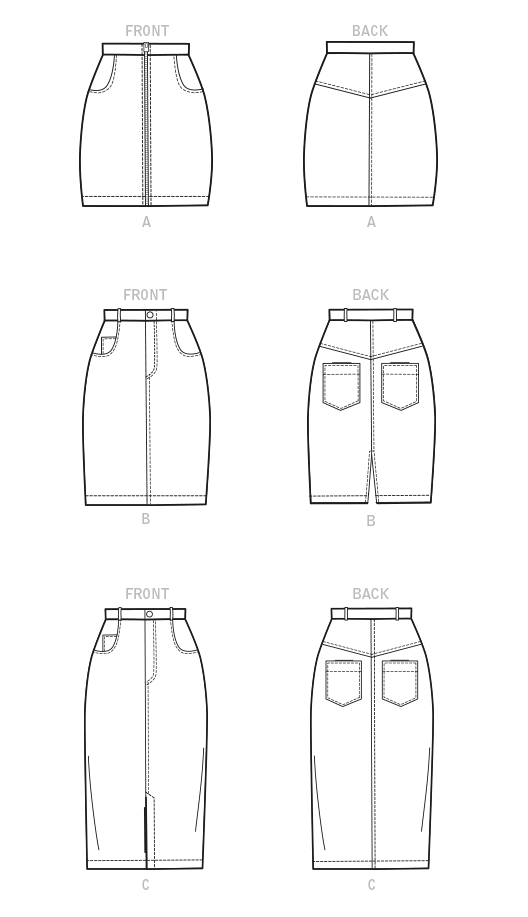 M8149 #Sterling McCalls Sewing Pattern, Misses' and Women's Skirts ...