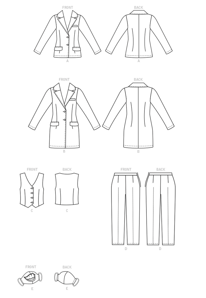 McCall's M8228 Misses' Jacket, Vest and Cropped Pants Costume sewing ...