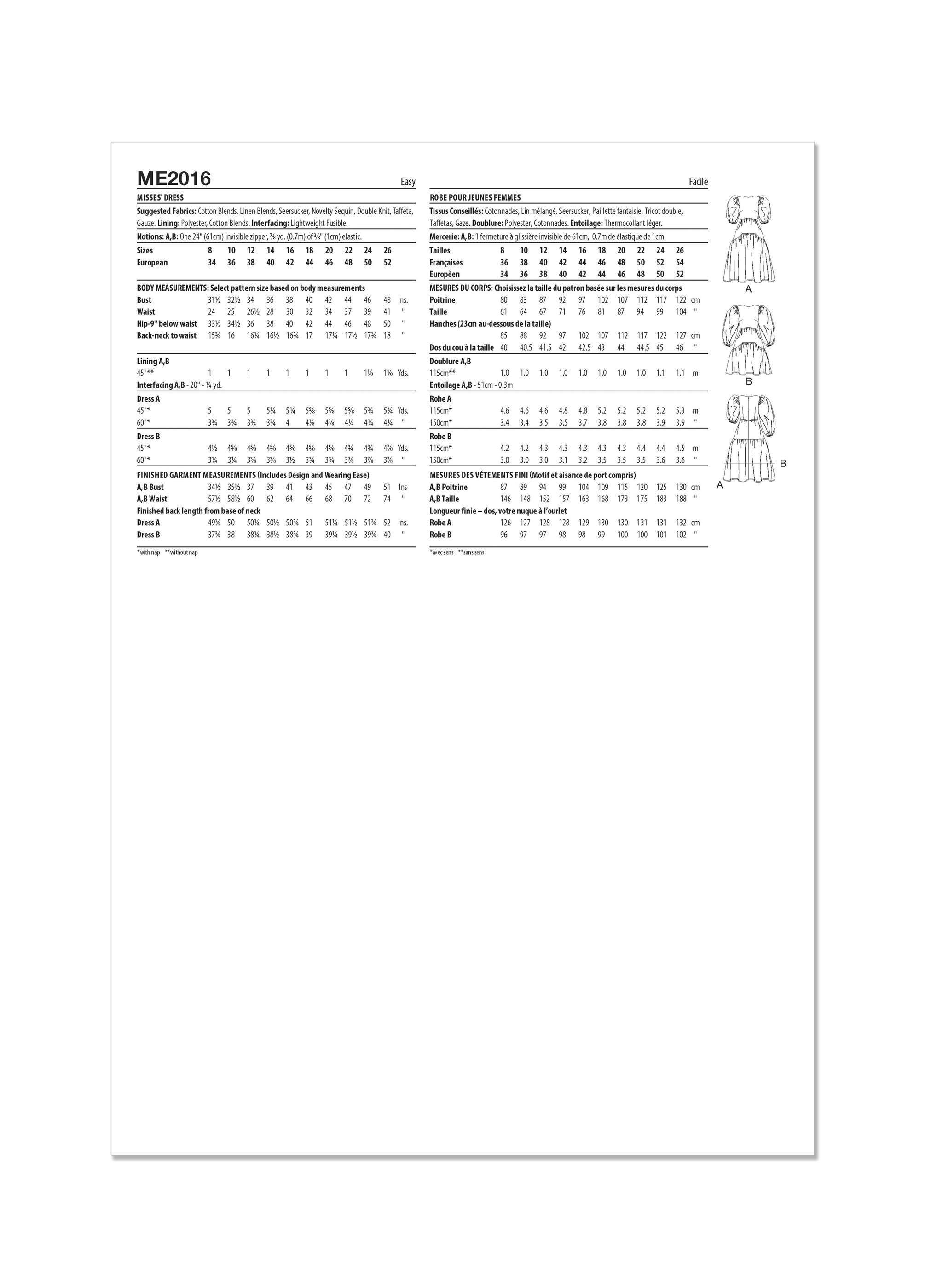 Know Me pattern 2016 Misses' Dress by Beaute' J'adore — jaycotts.co.uk ...