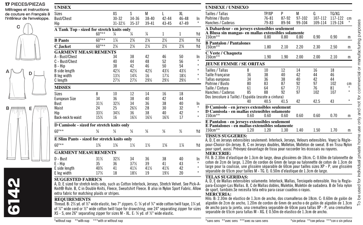 New Look 6142 Misses' and Men's Separates Pattern — jaycotts.co.uk ...