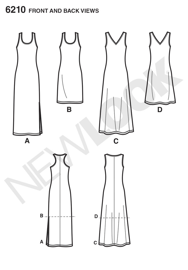 New Look Pattern: NL6210 Misses' Knit Dress in Two Lengths — jaycotts ...