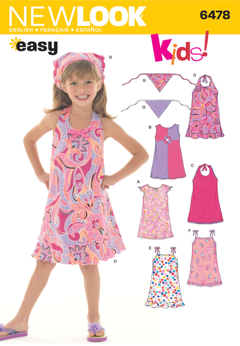 New Look Pattern: NL6478 Child Dress — jaycotts.co.uk - Sewing Supplies