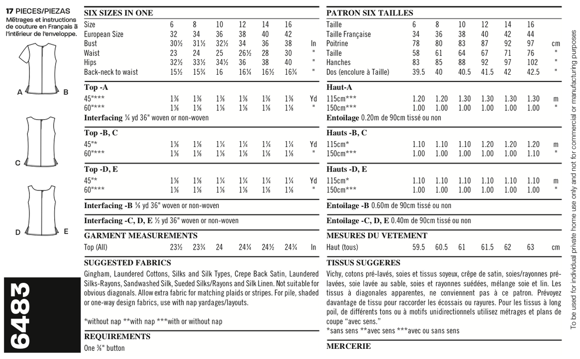 New Look Pattern: NL6483 Misses Top | Easy — jaycotts.co.uk - Sewing ...