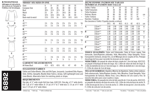 New Look Pattern: NL6892 Misses Top | Easy — jaycotts.co.uk - Sewing ...
