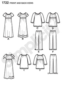 Simplicity Pattern: S1722 Girl's Loungewear | Learn to Sew — jaycotts ...