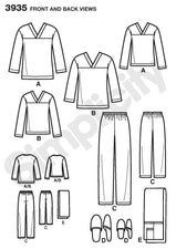 Simplicity Pattern: S3935 Sleepwear + Slippers & Remote Holder | Miss ...