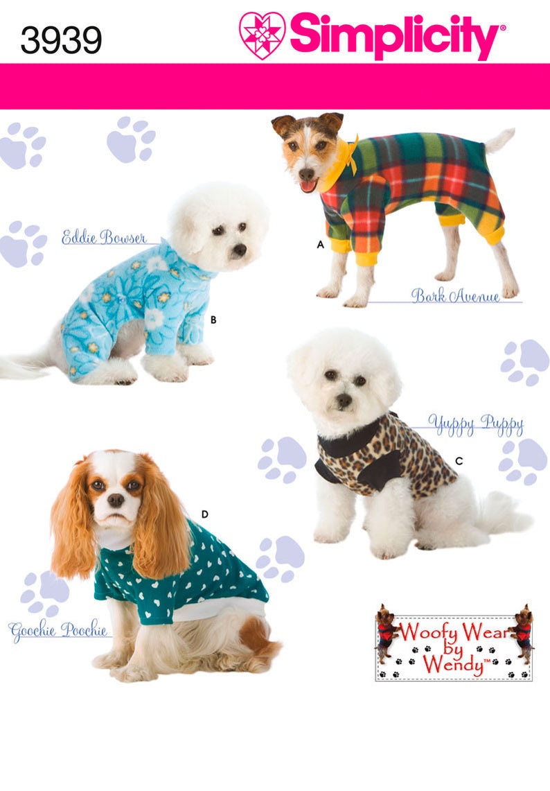 Simplicity Pattern: S3939 Dog Clothes — jaycotts.co.uk - Sewing Supplies