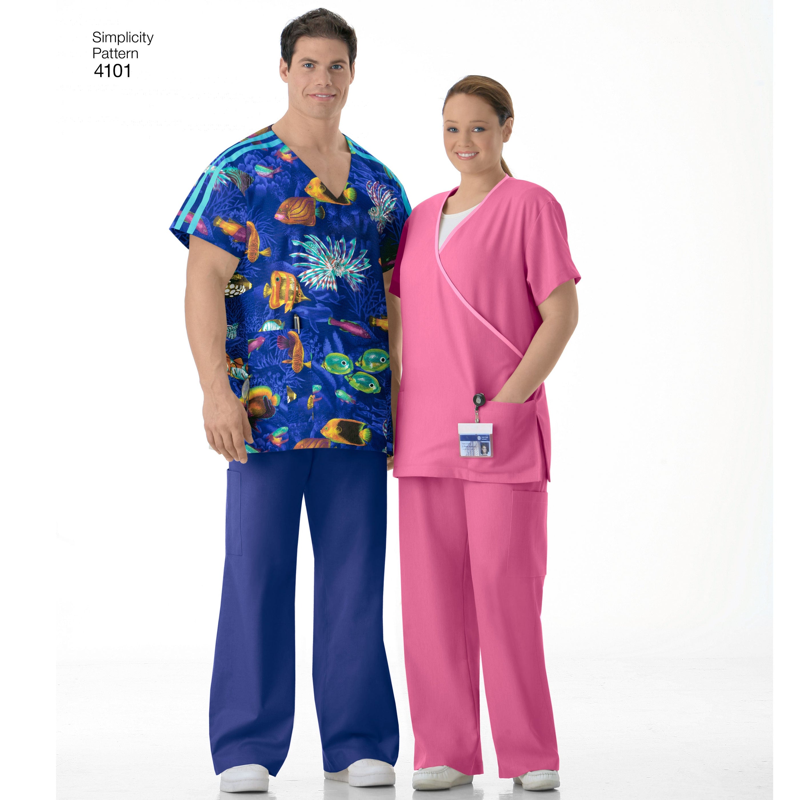 Simplicity Pattern: S4101 Misses' & Men's Plus Size Scrubs — jaycotts ...