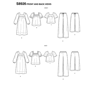 Simplicity Sewing Pattern S8926 Dress, Tops and Pants — jaycotts.co.uk ...