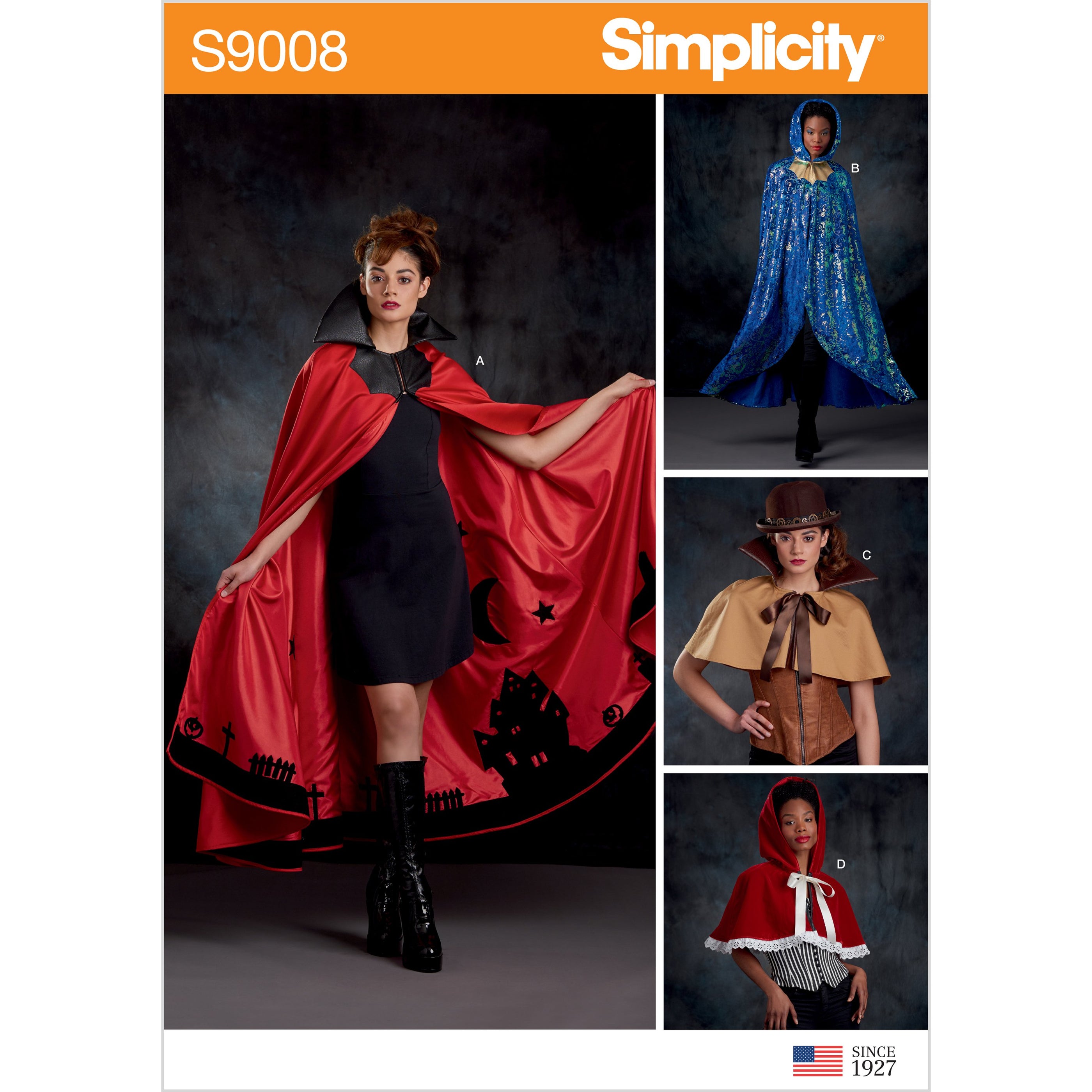 Simplicity 9008 Misses' Halloween Cape Costumes Pattern — jaycotts.co ...