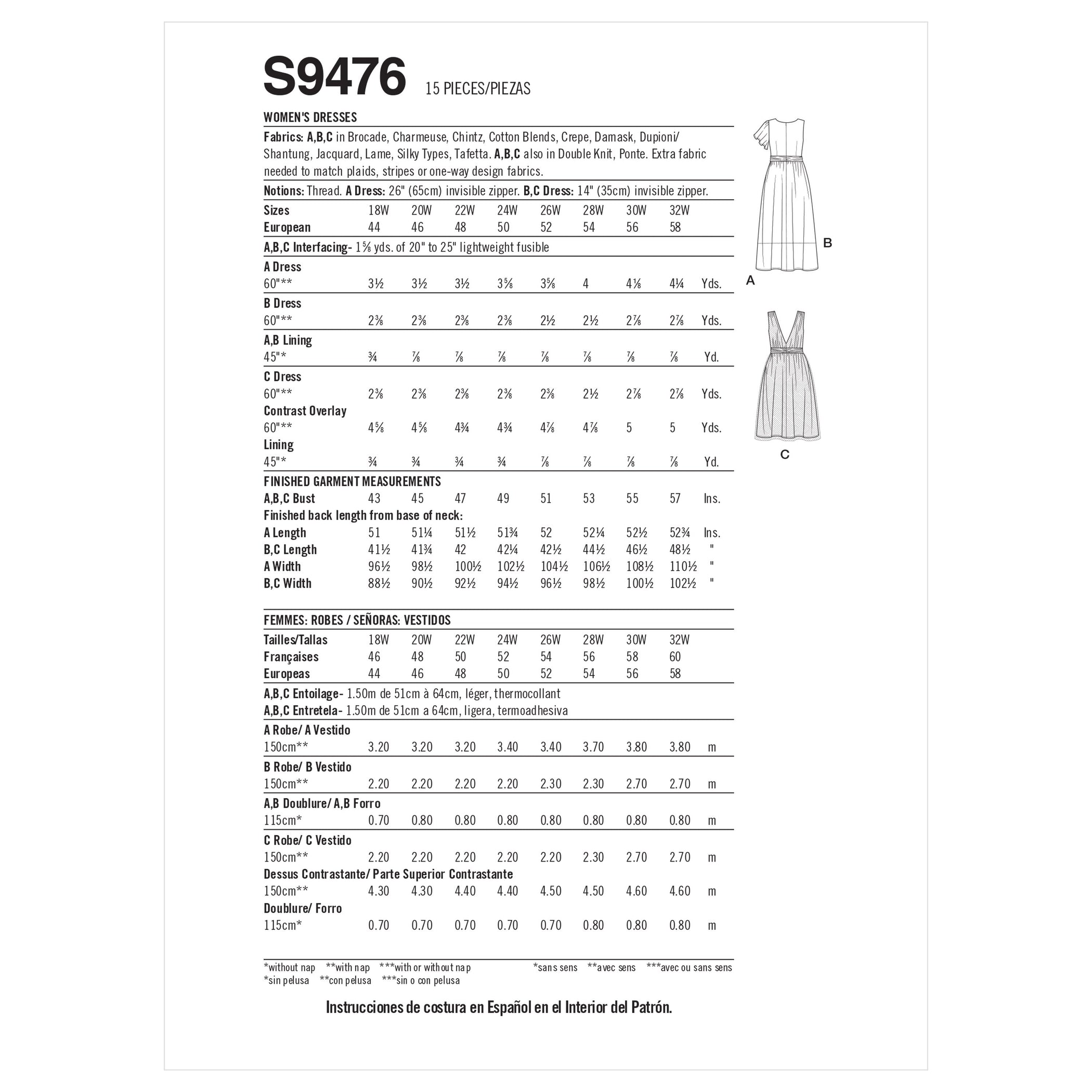 Simplicity Sewing Pattern S9476 Womens Dresses — jaycotts.co.uk ...