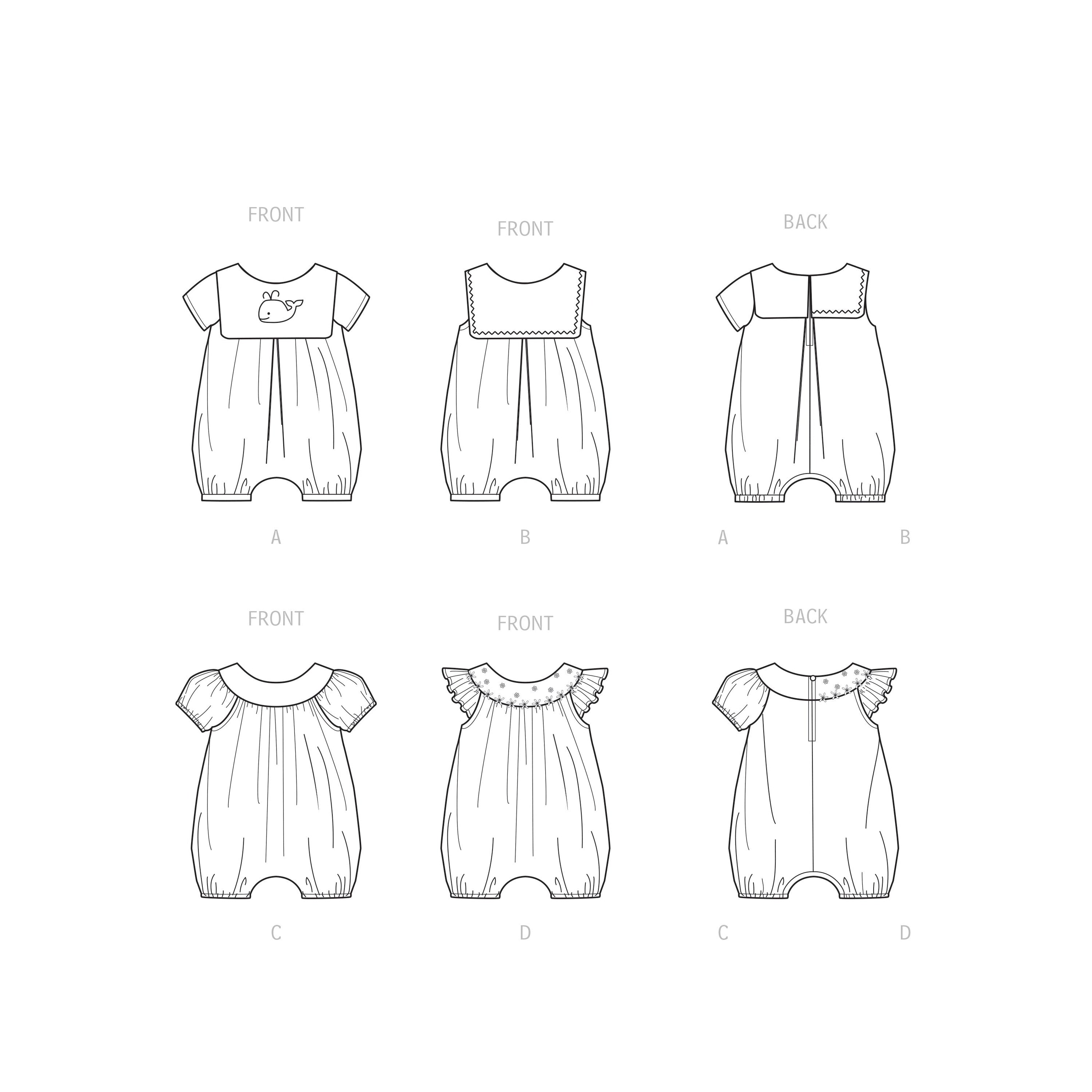Simplicity Sewing Pattern S9484 Babies Rompers — jaycotts.co.uk ...