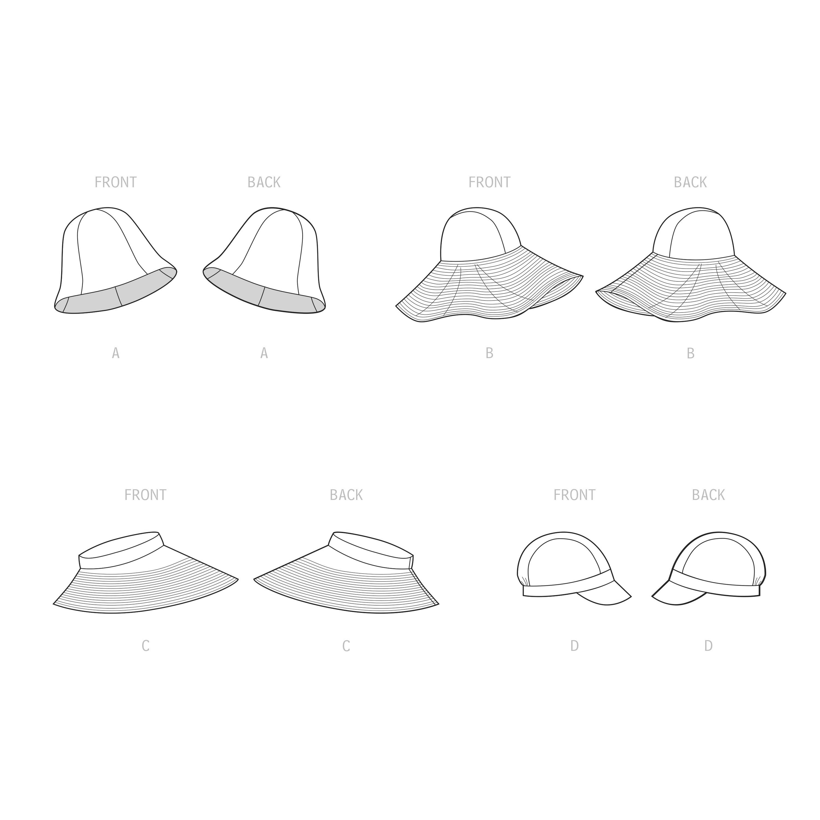 Simplicity sewing pattern S9505 Hats in Four Styles — jaycotts.co.uk ...
