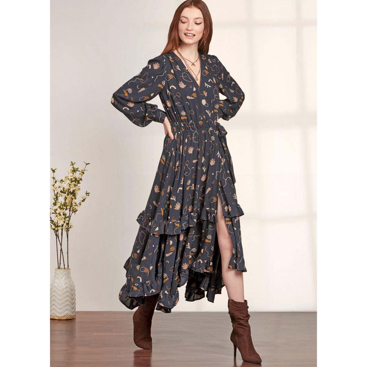 Simplicity 9639 sewing pattern Misses' Midi Wrap Dress — jaycotts.co.uk ...