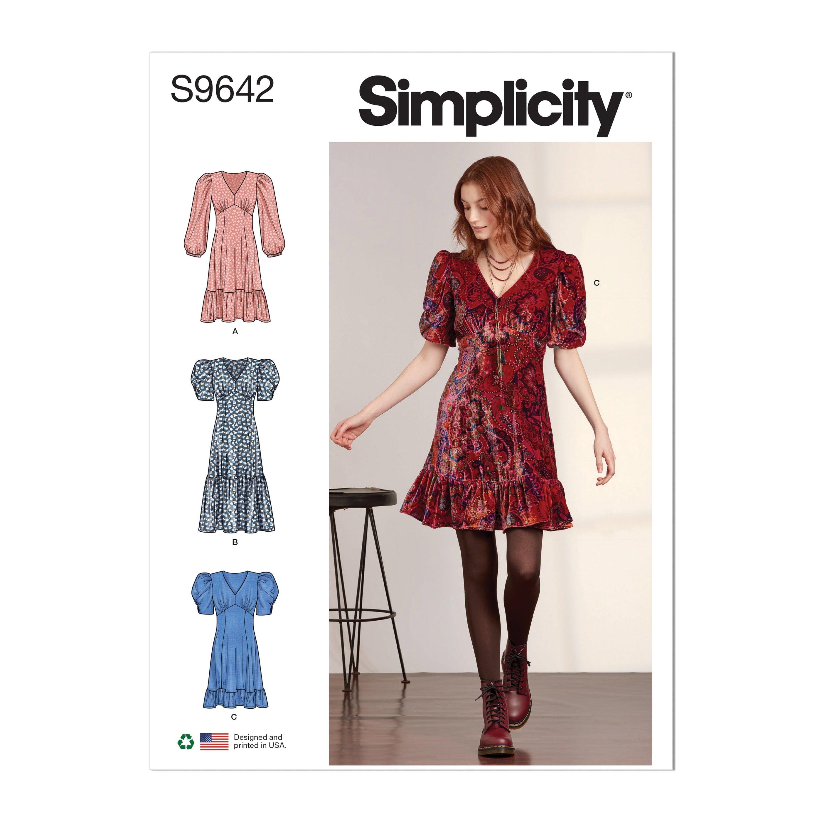 Simplicity 9642 sewing pattern Misses' Dress — jaycotts.co.uk - Sewing ...