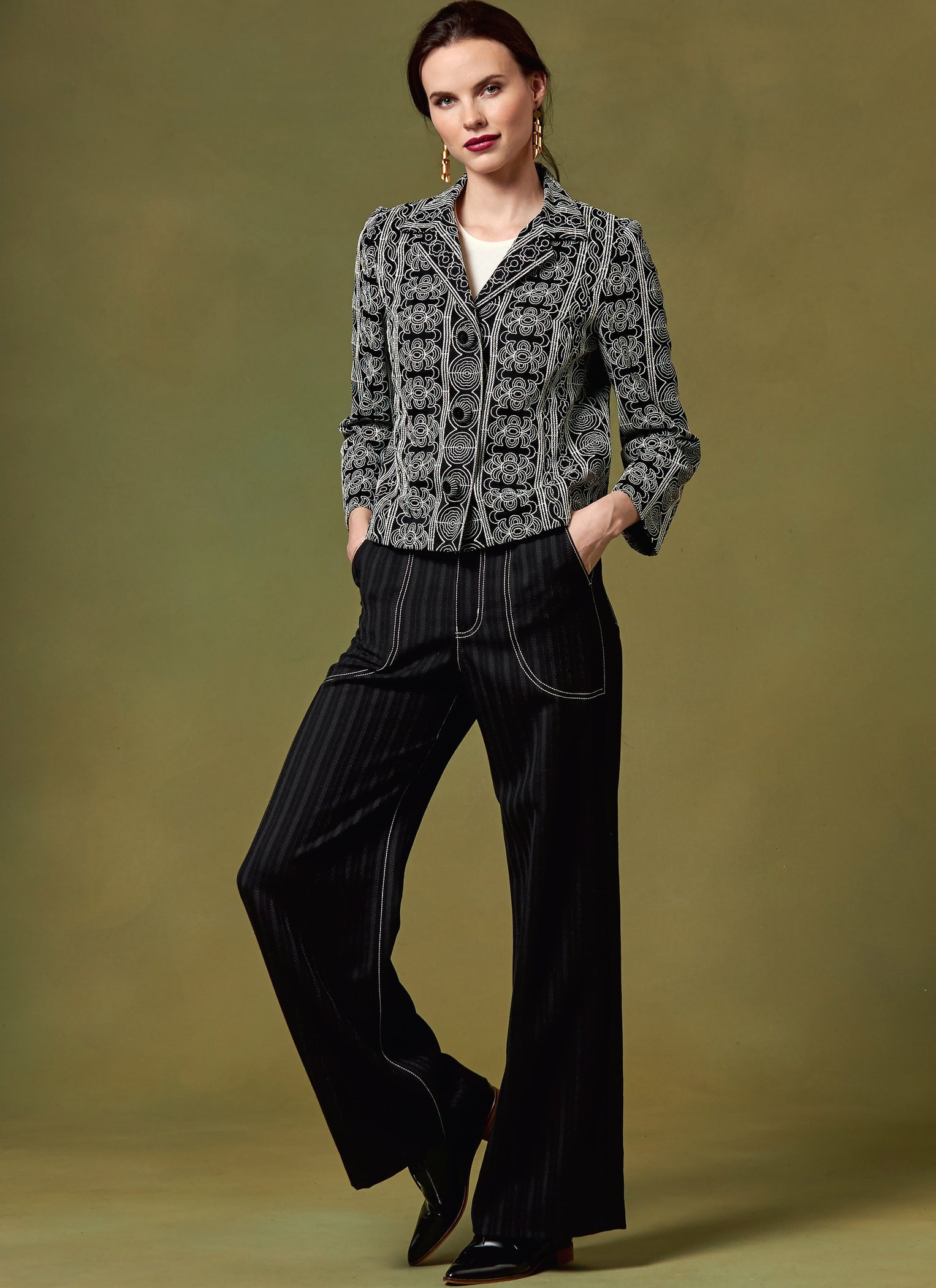 Vogue Sewing Pattern 1644 Fitted Jacket and Trousers — jaycotts.co.uk ...