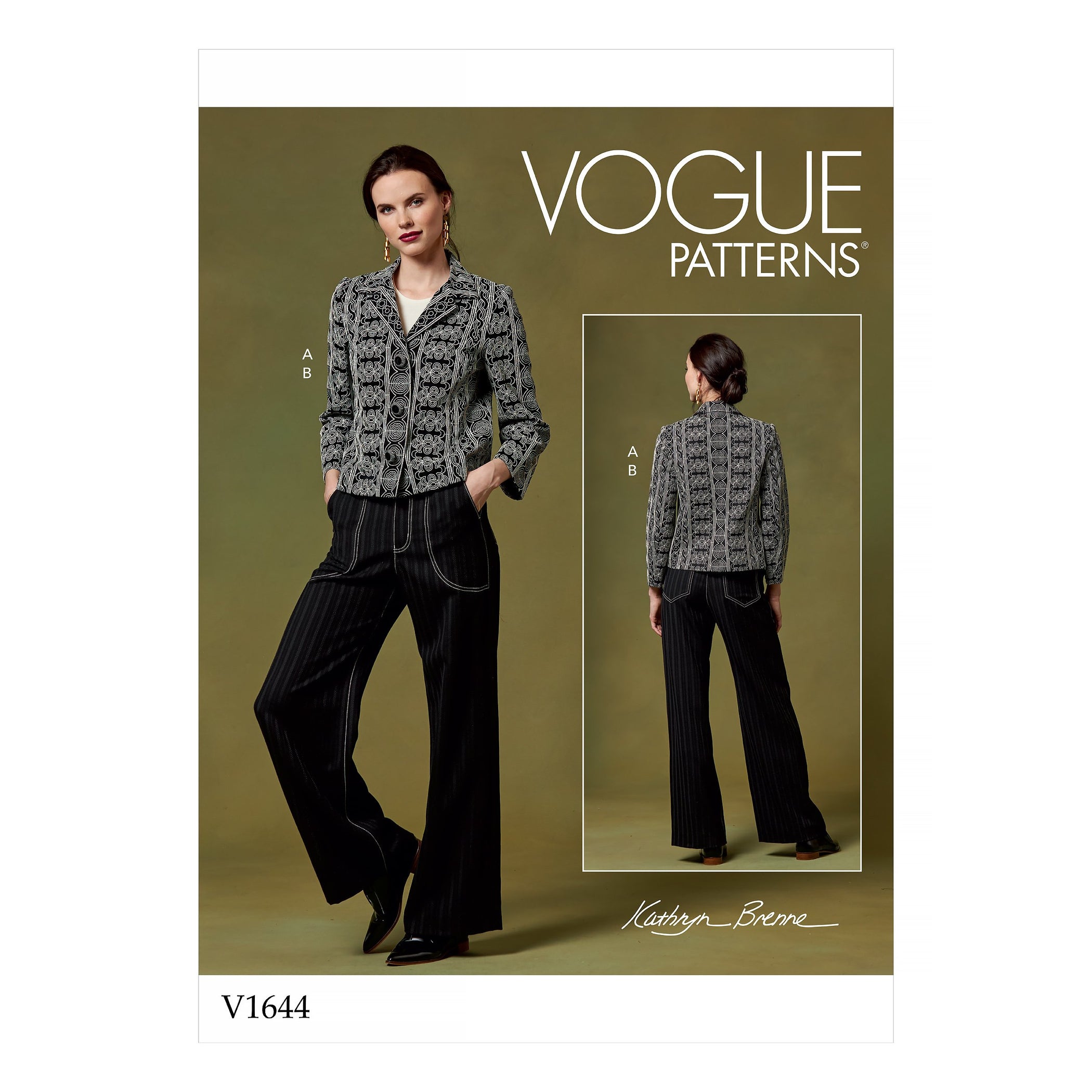 Vogue Sewing Pattern 1644 Fitted Jacket and Trousers — jaycotts.co.uk ...