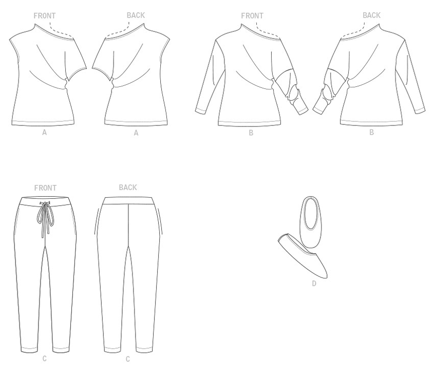 Vogue V1835 Misses' Tops, Pants and Slippers sewing pattern — jaycotts ...