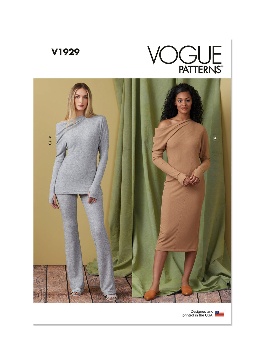 Vogue V1929 B5 Knit Top, Dress and Pants sewing pattern — jaycotts.co ...