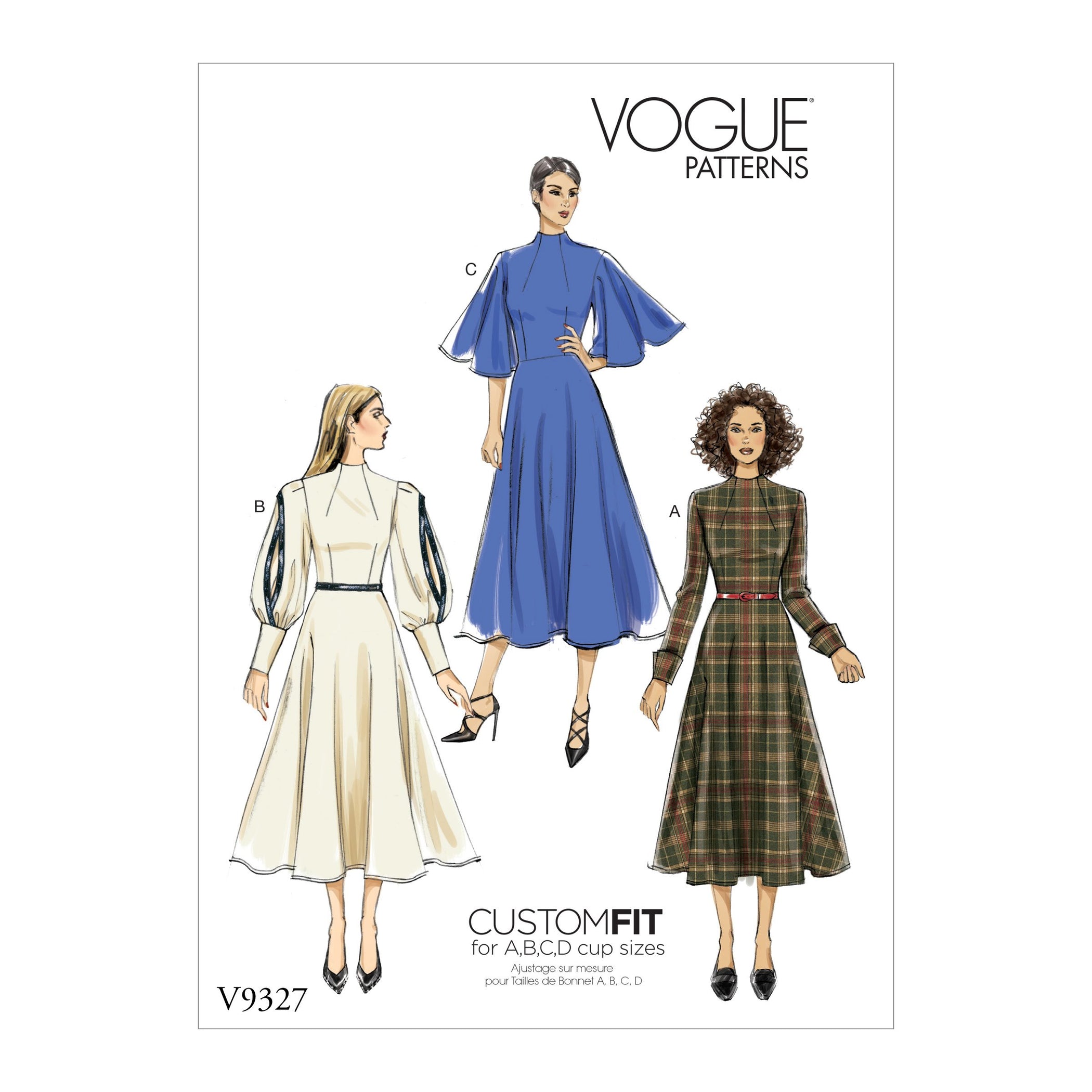 Vogue Pattern 9327 Misses' Dress Pattern | Custom Fit — jaycotts.co.uk ...