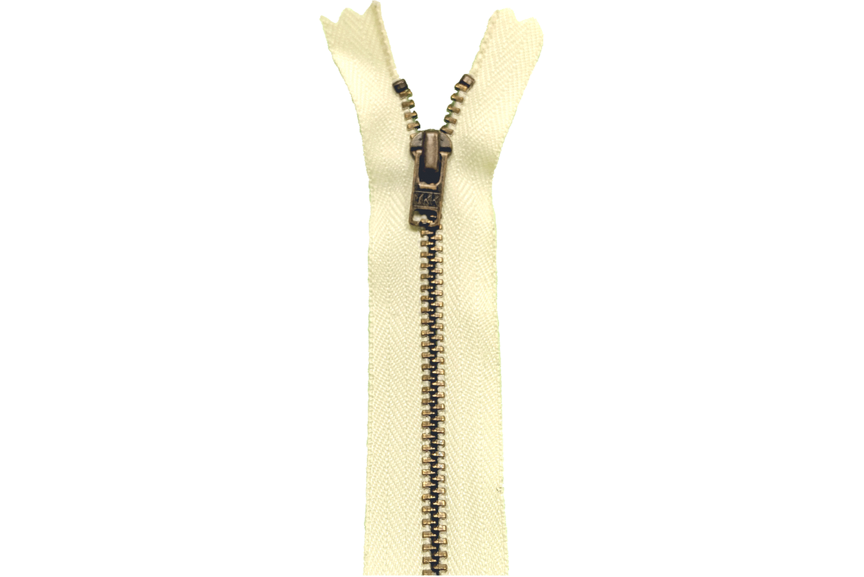 YKK Metal Dress Zip | antique brass teeth — jaycotts.co.uk - Sewing ...