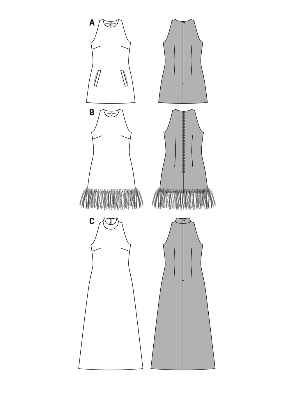 Burda Pattern: BD7056 Misses' Dress | Easy — jaycotts.co.uk - Sewing ...