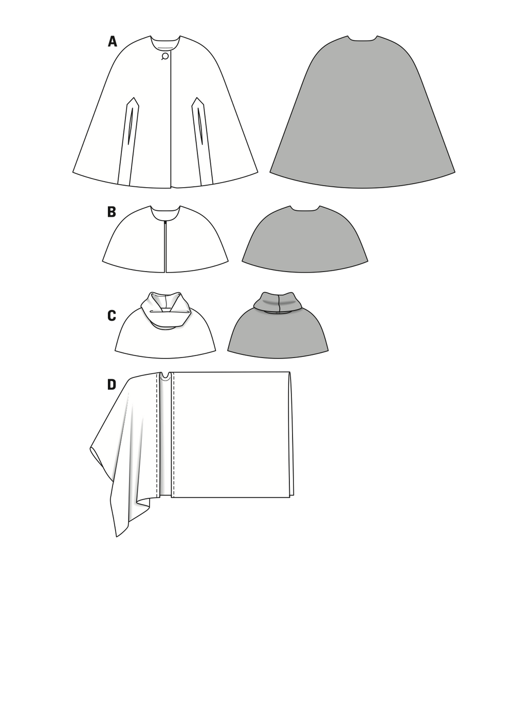 Burda 7313 Womens' Capes Sewing Pattern — jaycotts.co.uk - Sewing Supplies