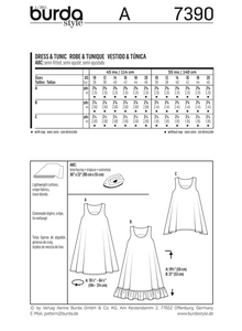 Burda 7390 Dress and Tunic Pattern — jaycotts.co.uk - Sewing Supplies