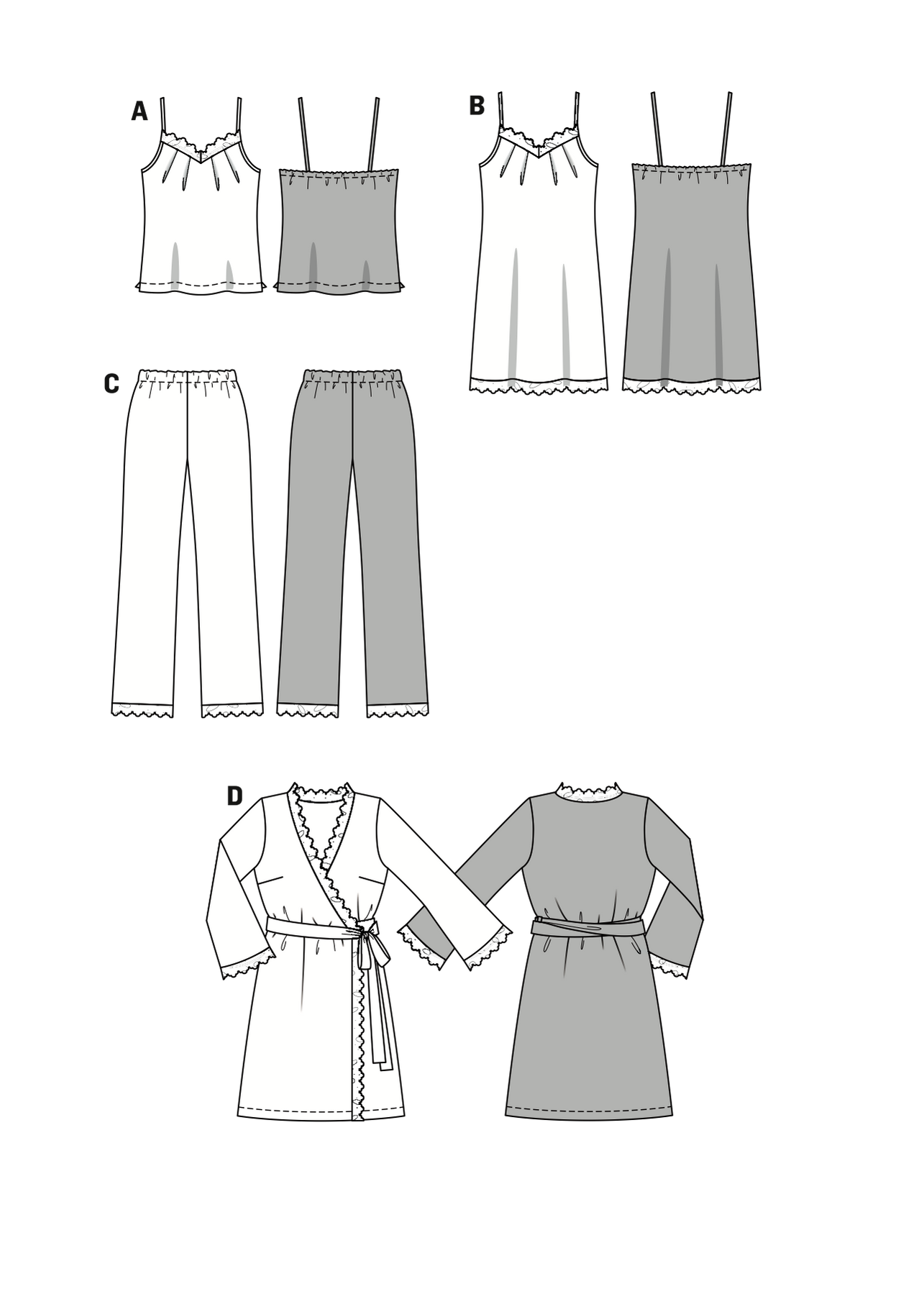 Burda 7627 Lingerie Outfits Pattern — jaycotts.co.uk - Sewing Supplies