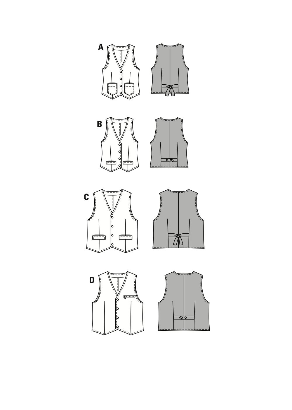 Burda 7810 Unisex Waiscoat Pattern — jaycotts.co.uk - Sewing Supplies