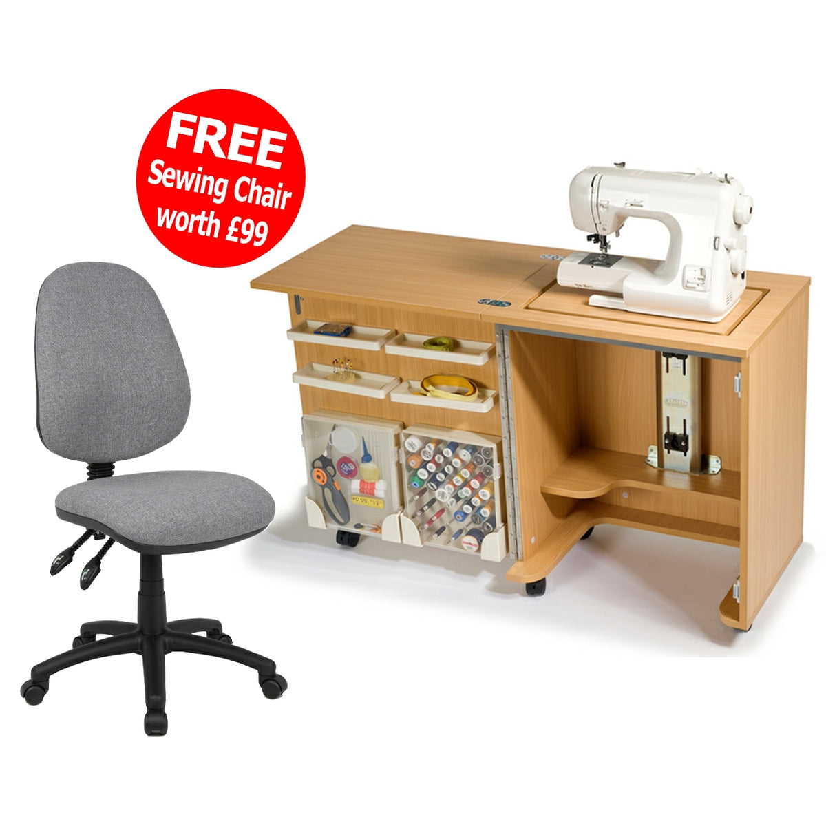 Horn Cub Plus Sewing Machine Cabinet - Free Chair! — jaycotts.co.uk ...