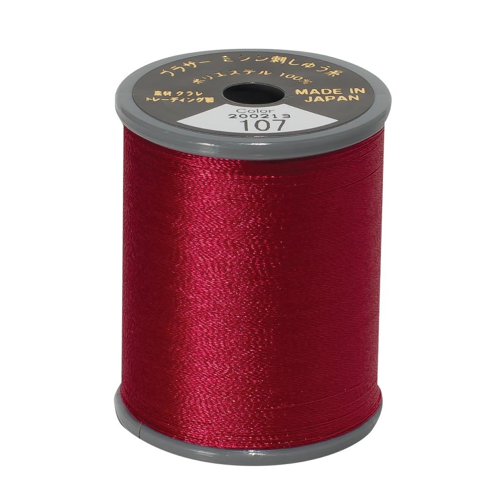 Brother Polyester Embroidery Thread 300m #107 Scarlet — jaycotts.co.uk ...