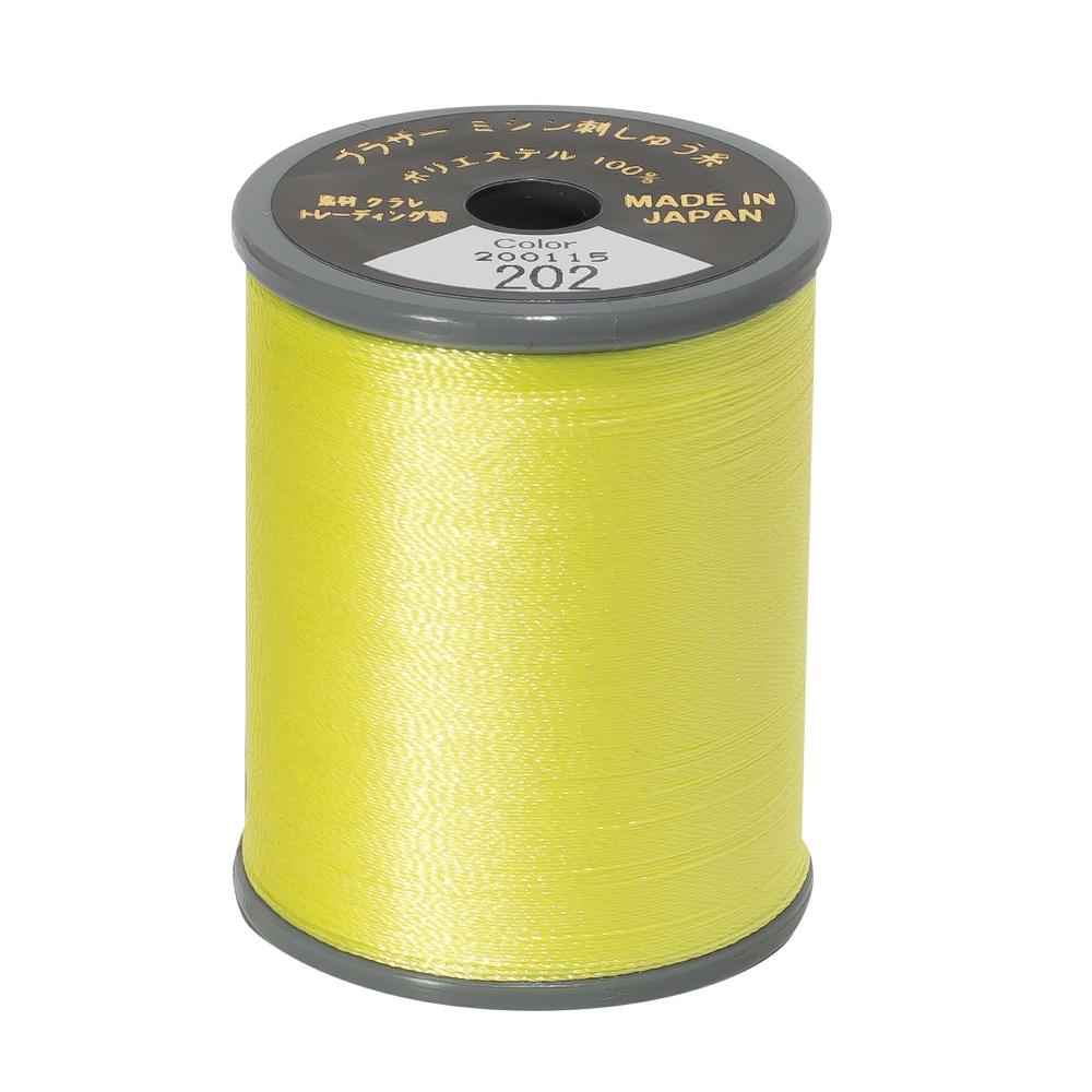 Brother Polyester Embroidery Thread 300m #202 Lemon Yellow — jaycotts ...