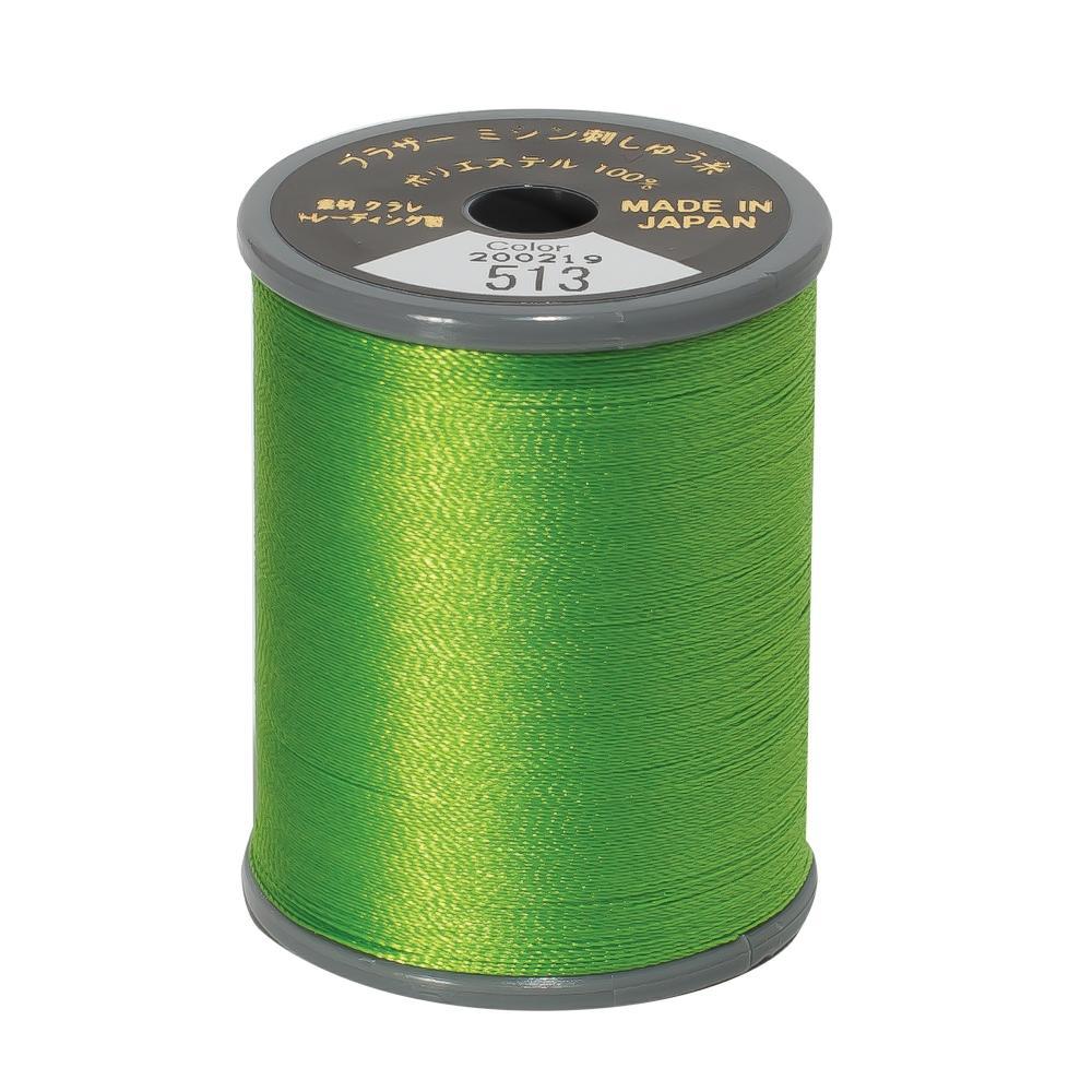 Brother Polyester Embroidery Thread 300m #513 Bright Green — jaycotts ...
