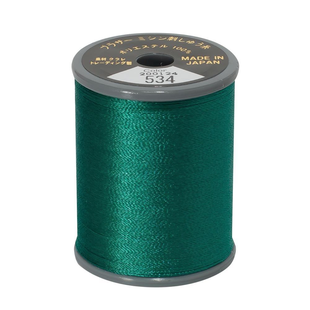 Brother Polyester Embroidery Thread 300m #534 Teal — jaycotts.co.uk ...
