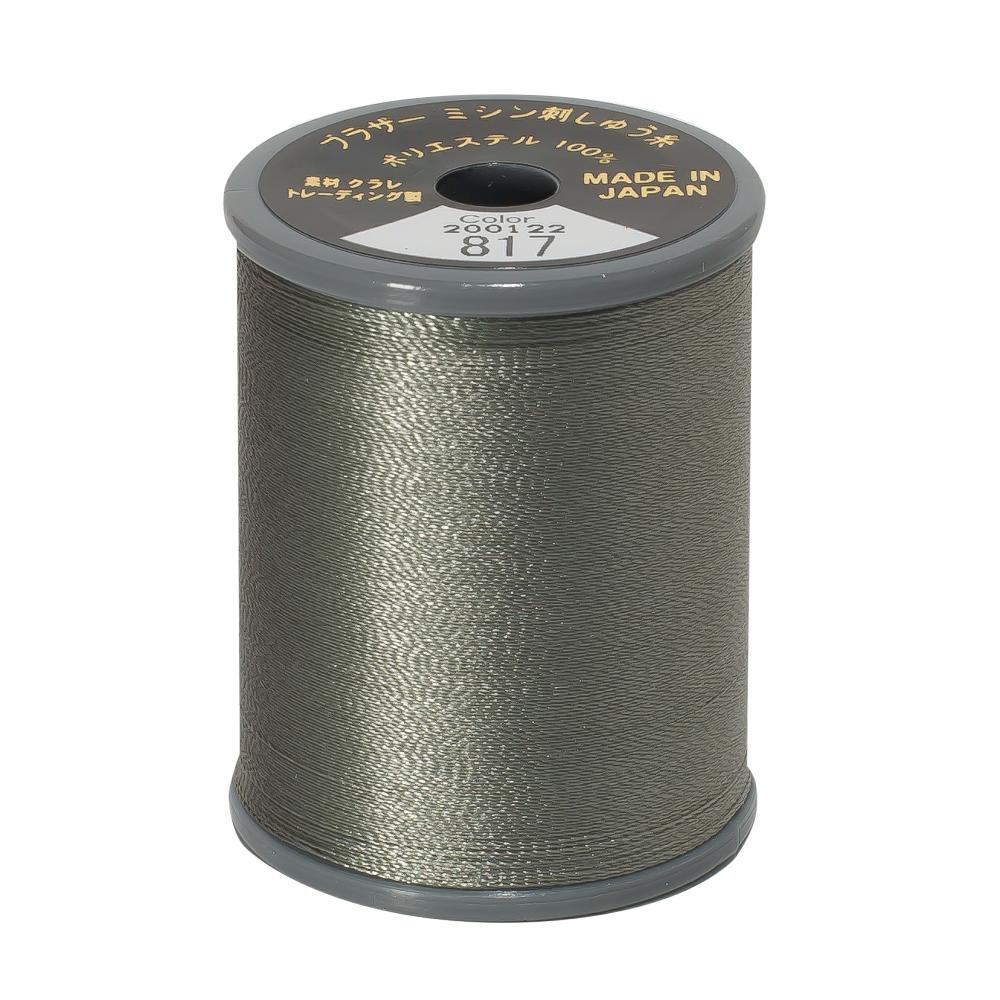 Brother Polyester Embroidery Thread 300m #817 Grey — jaycotts.co.uk ...
